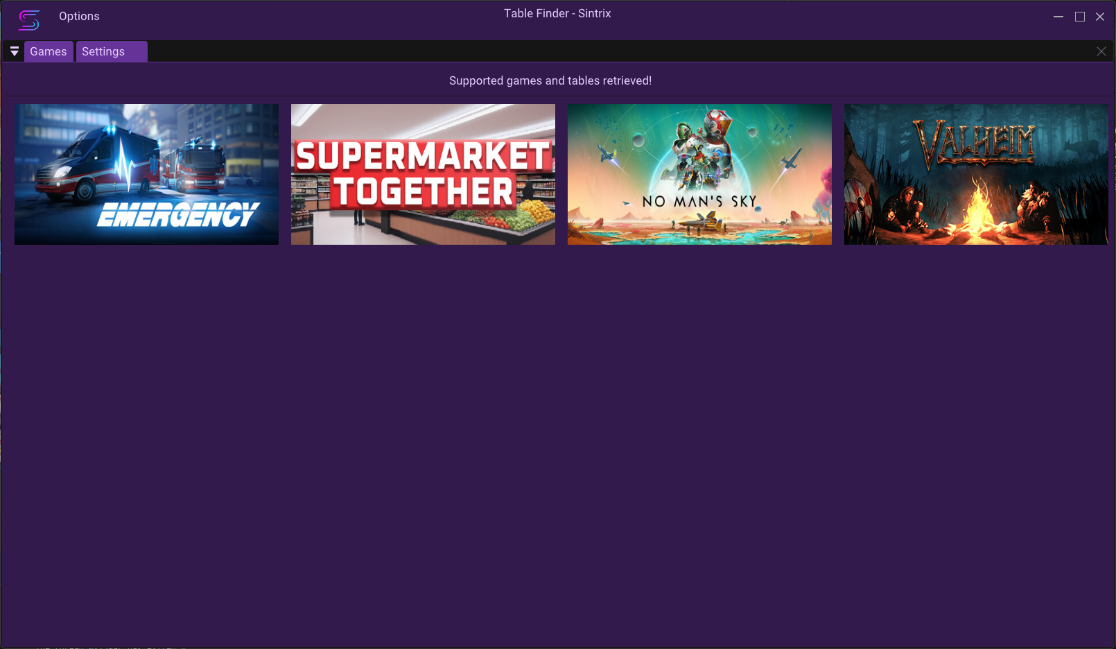 GitHub - SintrixOfficial/Table-Finder: Table Finder scans your Steam library and shows only the ...